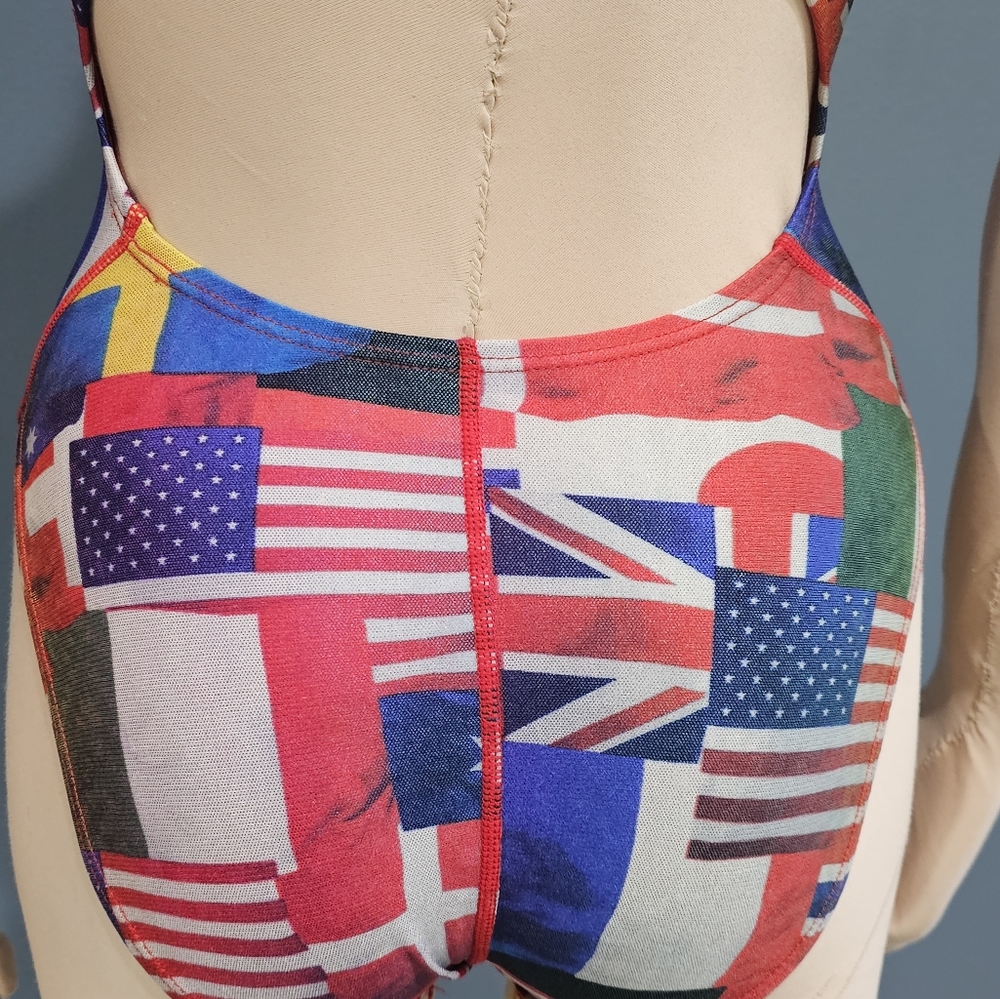 Vintage Speedo Flags Of The World One Piece Swimsuit … - Gem